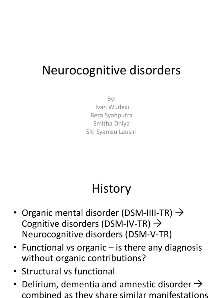 Neurocognitive Disorders | Dementia | Psychosis