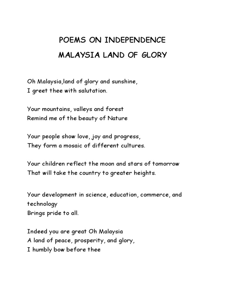 Poems On Independence | PDF