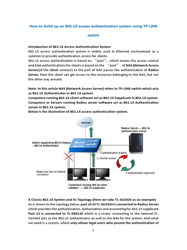 802.1X Guide PDF | PDF | Radius | Port (Computer Networking)