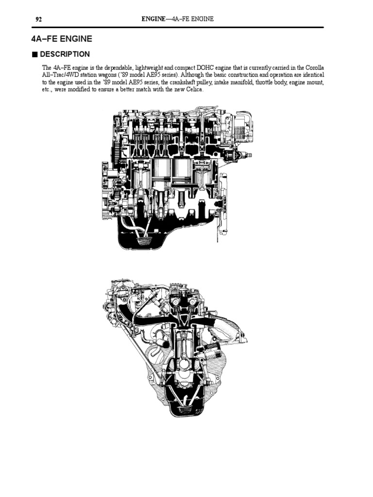 Toyota Engine 4afe | PDF | Throttle | Fuel Injection