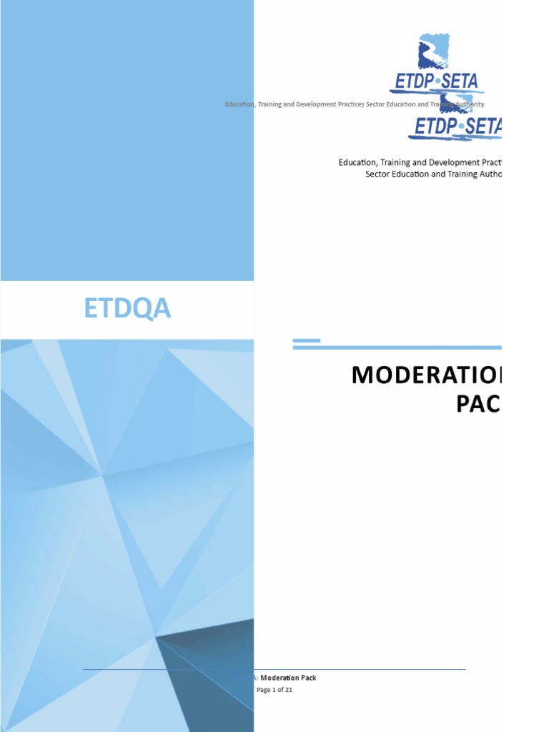 002 Moderation Template | Educational Assessment | Evaluation