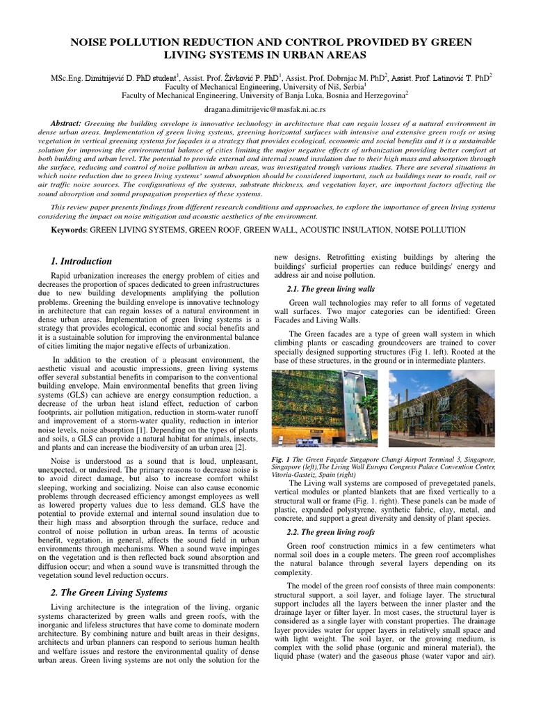 Noise Pollution Reduction and Control Provided by Green Living Systems ...