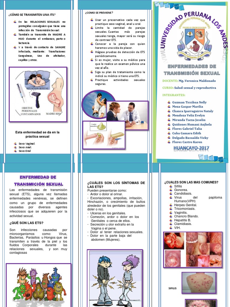 Triptico Transmicion Sexual | Infección transmitida sexualmente | Epidemiología