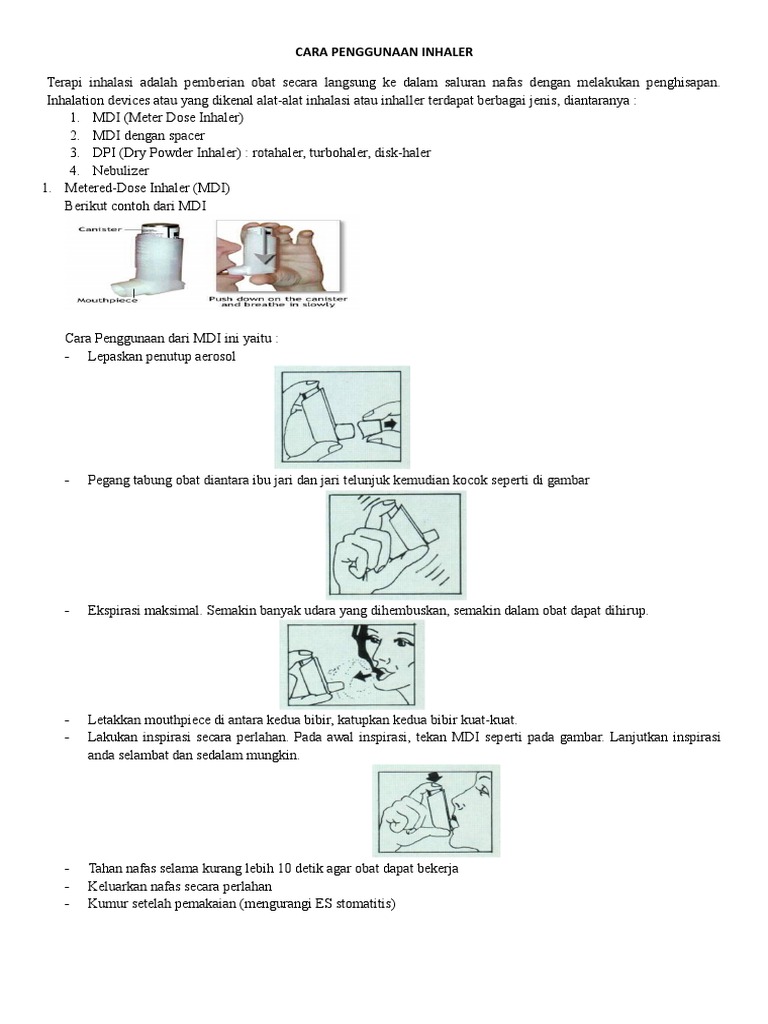 Cara Penggunaan Inhaler | PDF