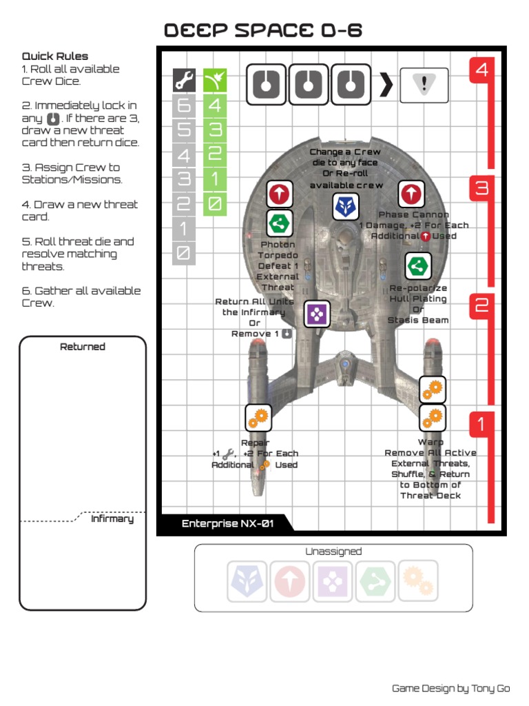 Deep Space D6 NX-01 V1 | PDF | Ships | Gaming