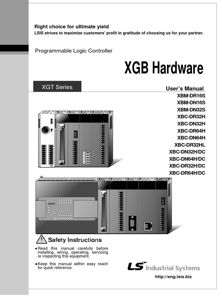 XGB PLC Hardware Users Manual V1.6 PDF | PDF | Programmable Logic ...