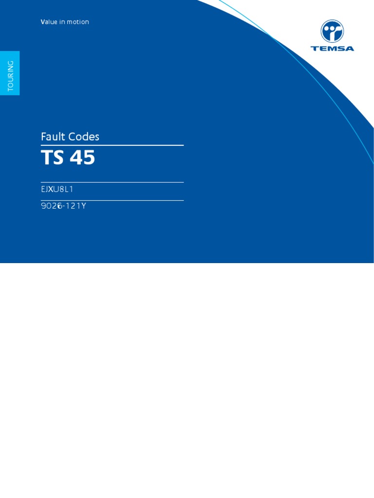TS 45 Fault Codes Booklet PDF | PDF | Fuel Injection | Turbocharger
