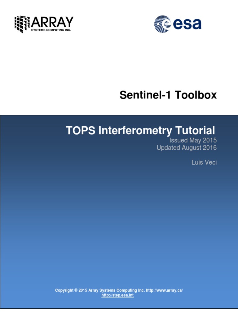 S1TBX TOPSAR Interferometry With Sentinel-1 Tutorial | PDF ...
