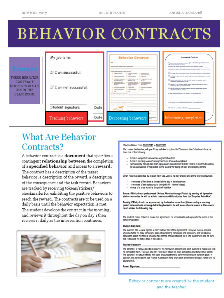 behavior contracts | Autism Spectrum | Behavior