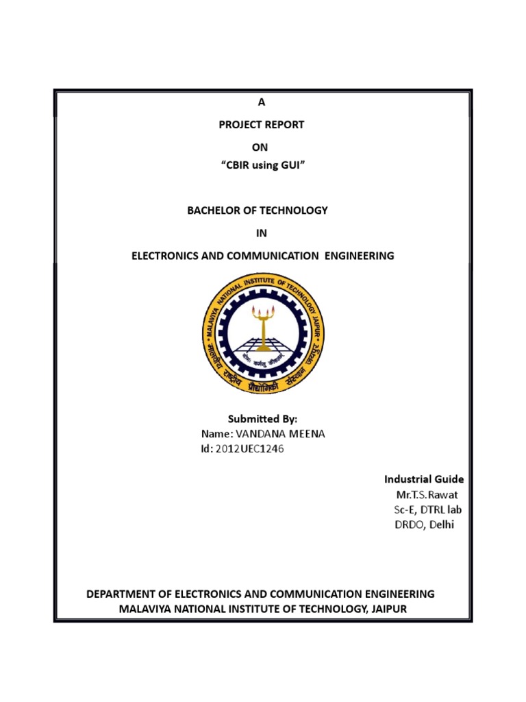Final Report Cbir Using Gui Pdf Wavelet Science 