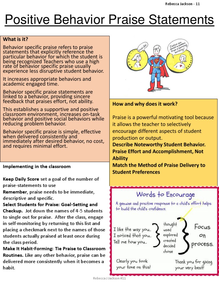 Positive Behavior Praise | PDF | Learning Disability | Behavior