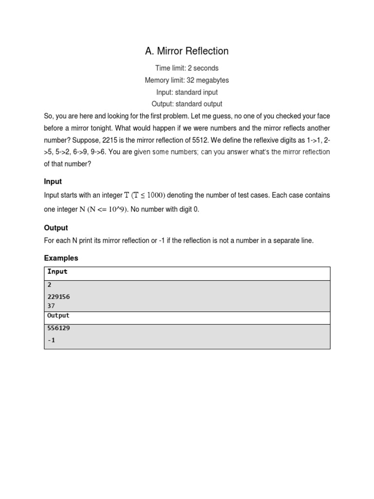 Mirror Reflection of Numbers Challenge | PDF | Teaching Methods & Materials