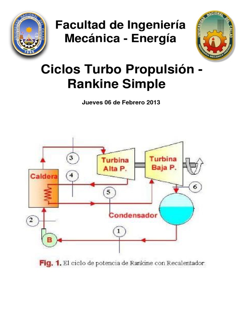 Ciclos de Turbo Propulsion - Rankine Simple-Problemas | Descargar gratis PDF | Motor a reacción ...