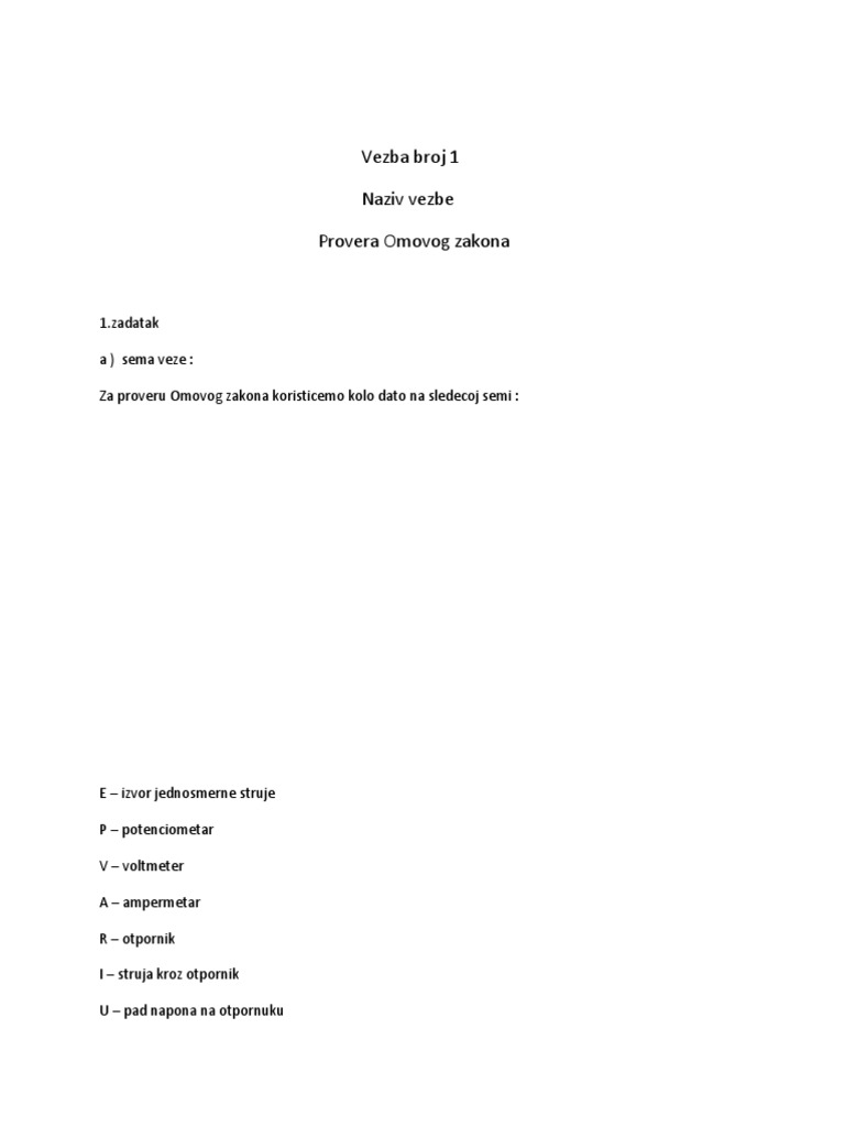 Vezbe Iz Elektrotehnike | PDF