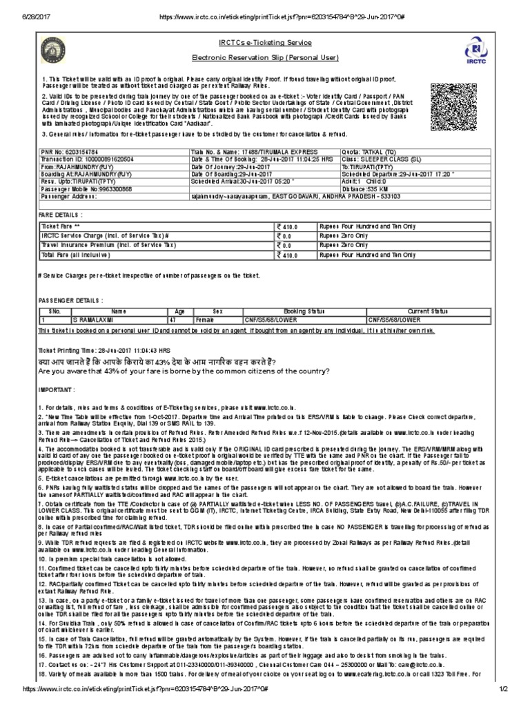 Ticket | PDF | Identity Document | Ticket (Admission)