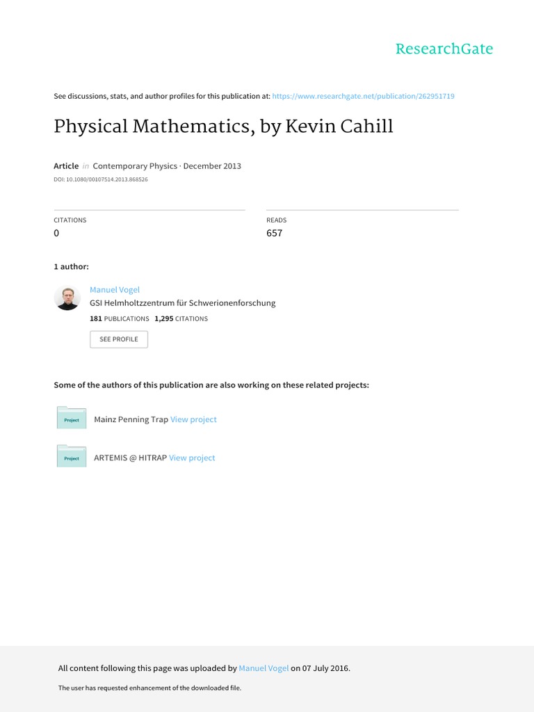 Physical Mathematics | Download Free PDF | Fourier Series | Teaching ...