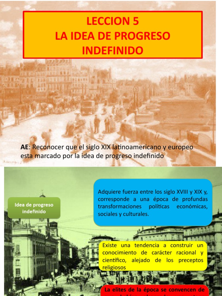 Leccic3b2n 5 La Idea Del Progreso Indefinido Del Hombre | PDF | Socialismo | Science