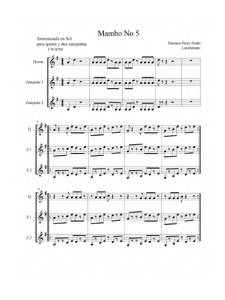 Mambo No 5 PDF | PDF