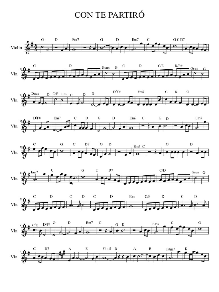 Con Te Partiro | PDF