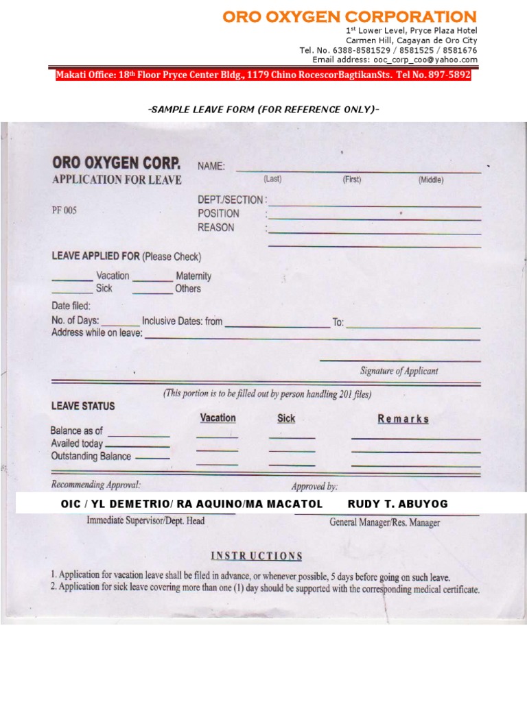 Sample Turn-over Letters (Supervisors) | Business | Nature