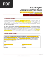 Taking Over Certificate Format | PDF