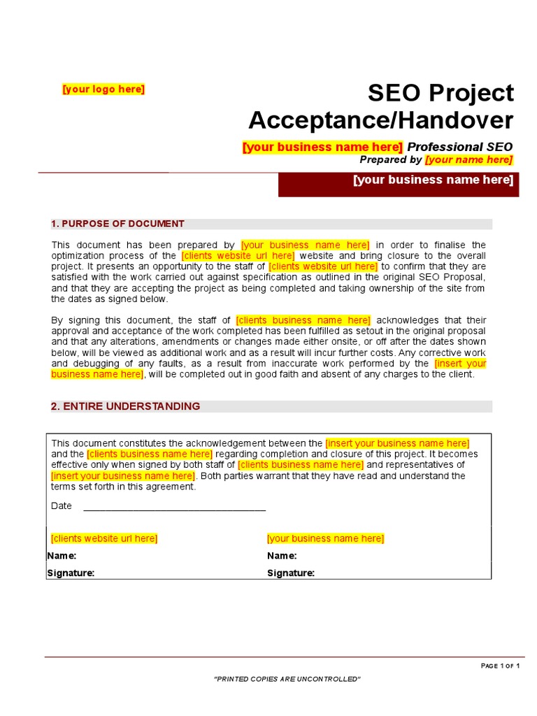 Official Handover and Project Acceptance321321 | PDF | Law