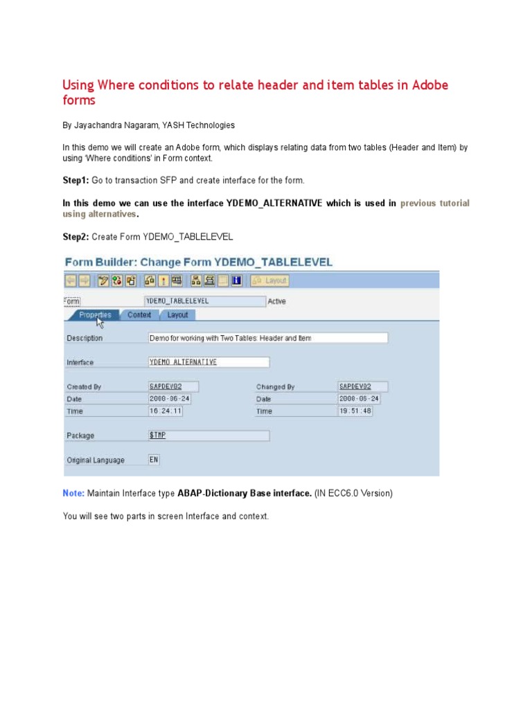 Adobe Forms Tut8 | PDF | Graphical User Interfaces | Hierarchy