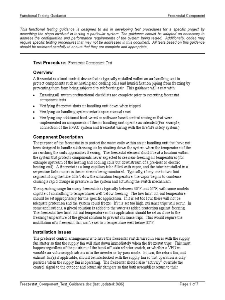 TG06 Freezestat | PDF | Switch | Hvac