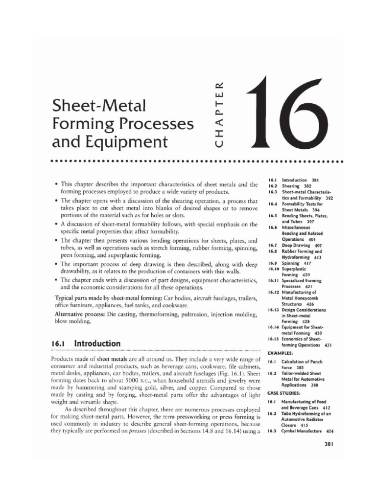 Sheet Metal Notes | PDF