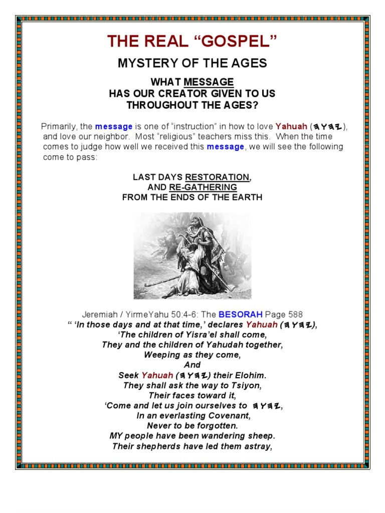 The Gospel The Besorah | PDF | Religious Behaviour And Experience ...