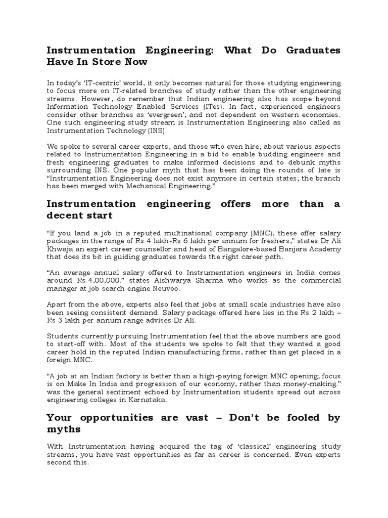 Instrumentation Engineering | PDF | Artificial Intelligence ...