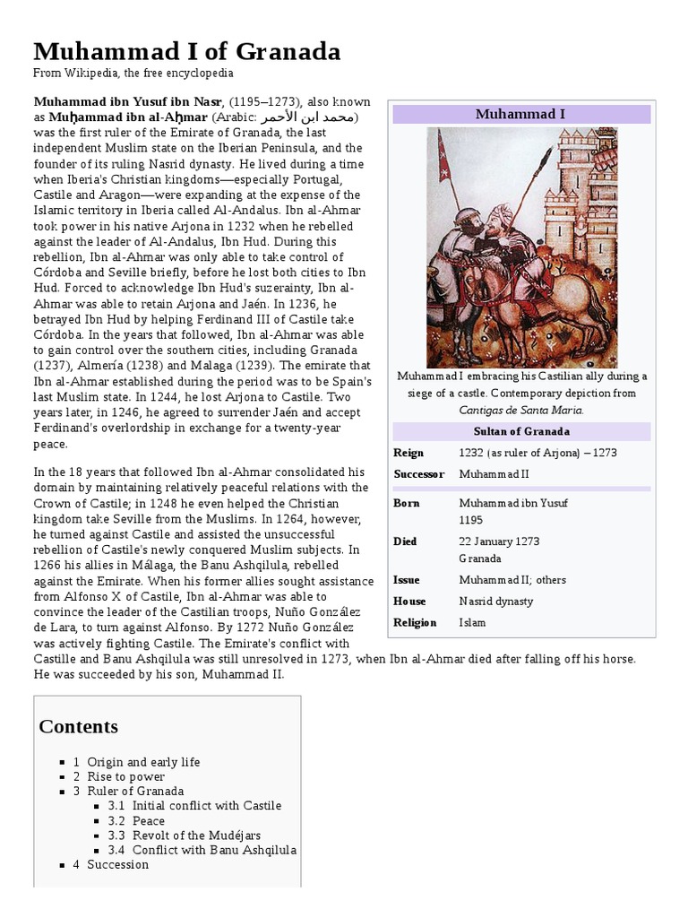 Muhammad I of Granada | PDF | Al Andalus | Religion And Belief
