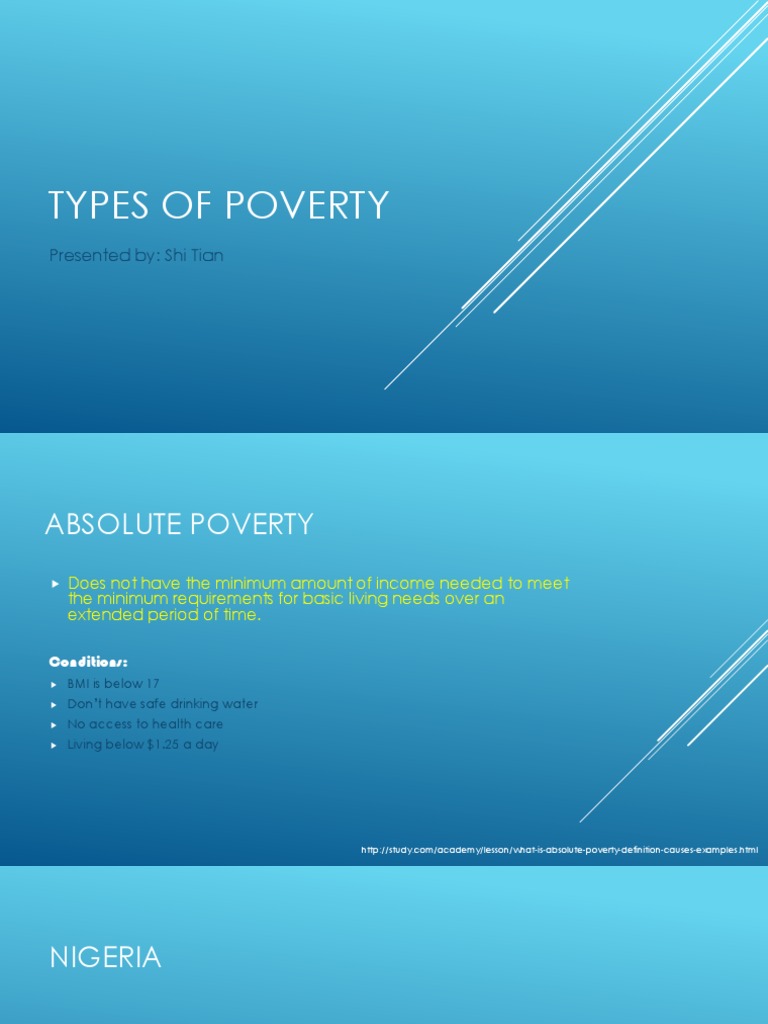 Types of Poverty | PDF