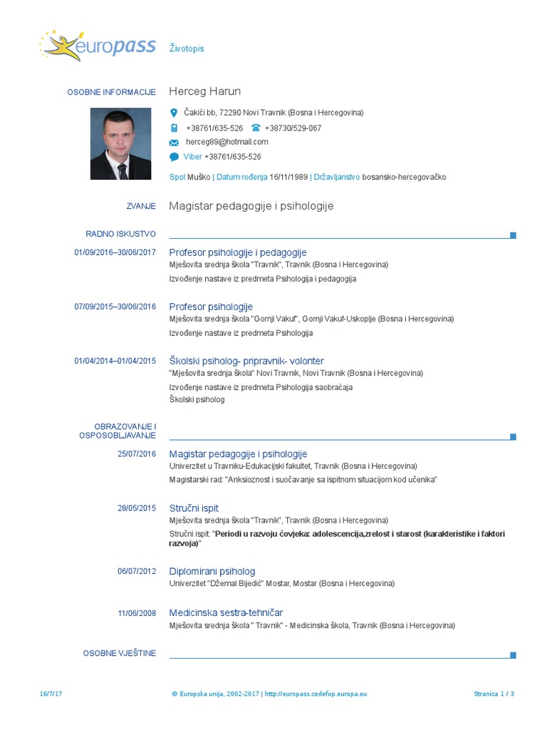 Harun Herceg - CV | PDF