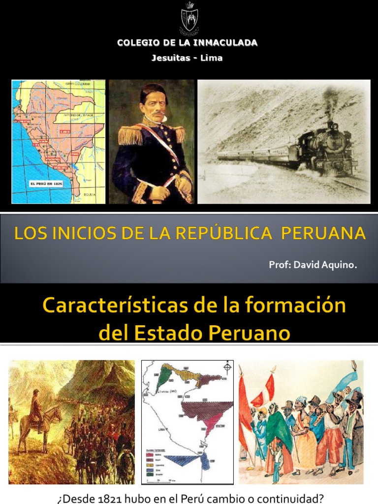 LOS INICIOS DE LA REPÚBLICA PERUANA (1827-1872) .Pps | PDF | Perú | Chile