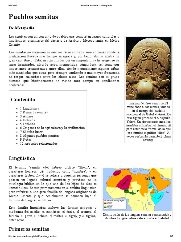 Pueblos Semitas - Metapedia | PDF | Asiria | Religión y creencia
