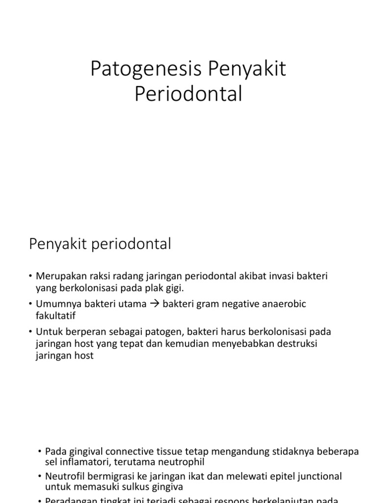 Patogenesis Penyakit Periodontal | PDF