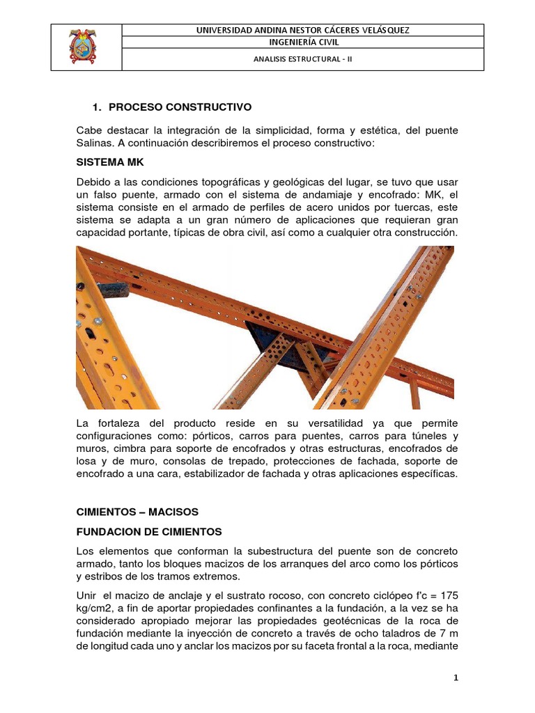 Proceso Constructivo-Puente en Arco | PDF | Puente | Hormigón