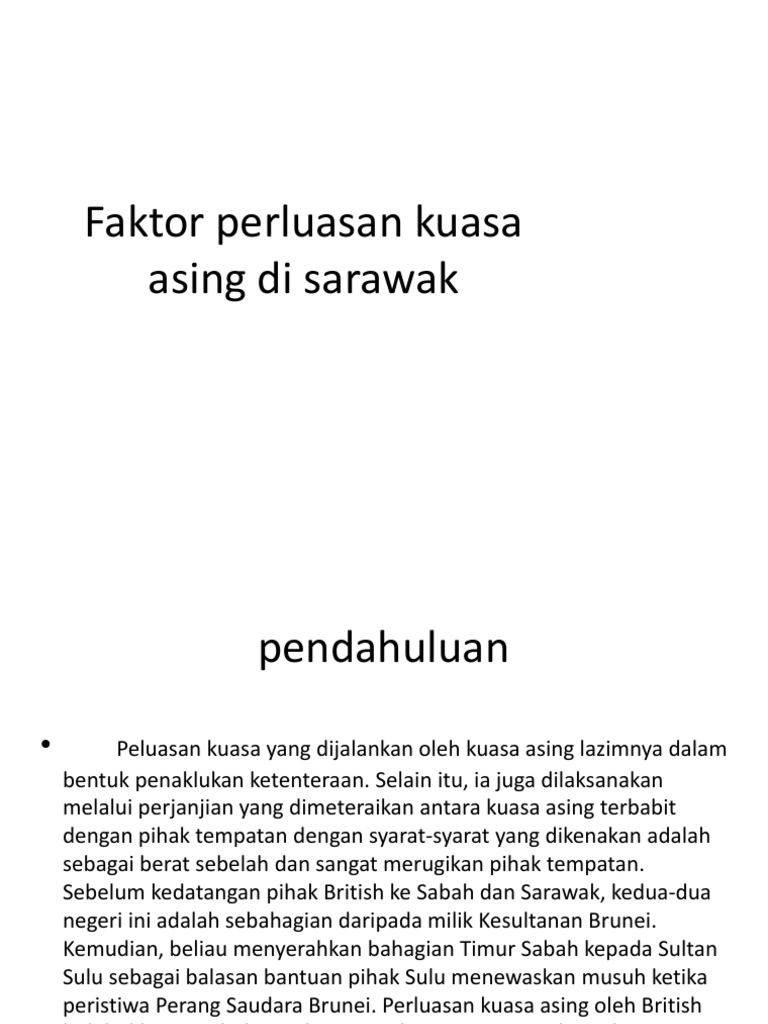 Faktor Perluasan Kuasa Asing Di Sarawak | PDF