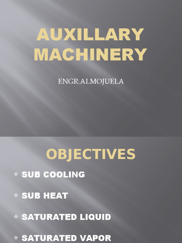 Auxillary Machinery | PDF