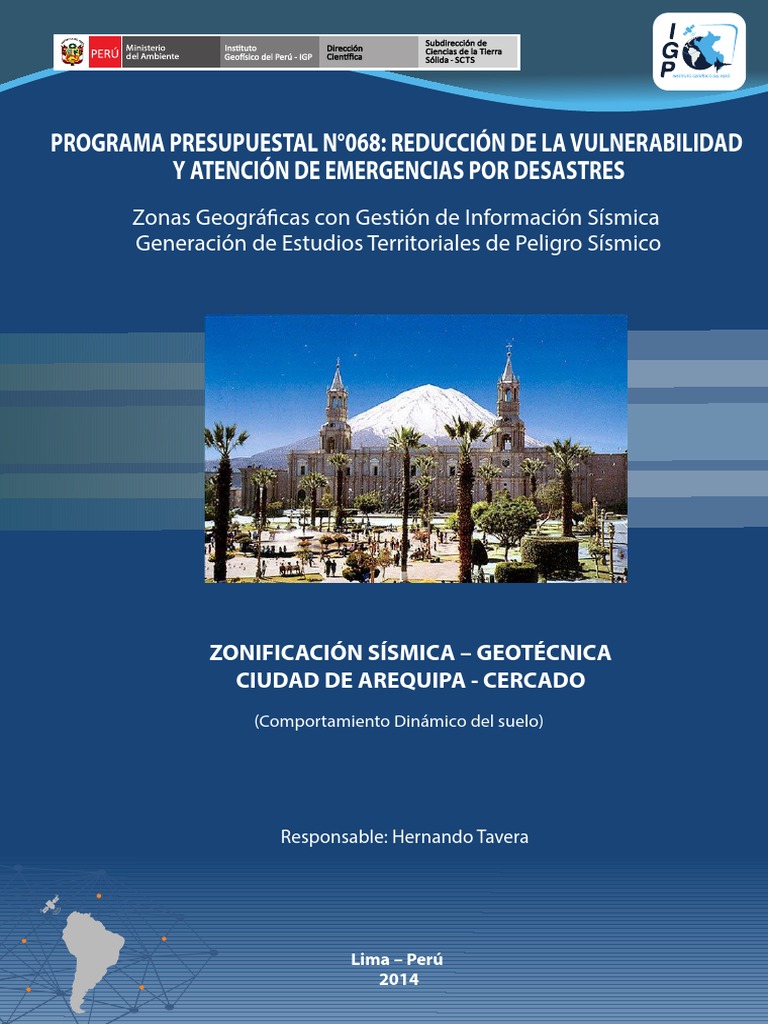 Zonificacion de Suelos AQP | PDF | Densidad espectral | Temblores