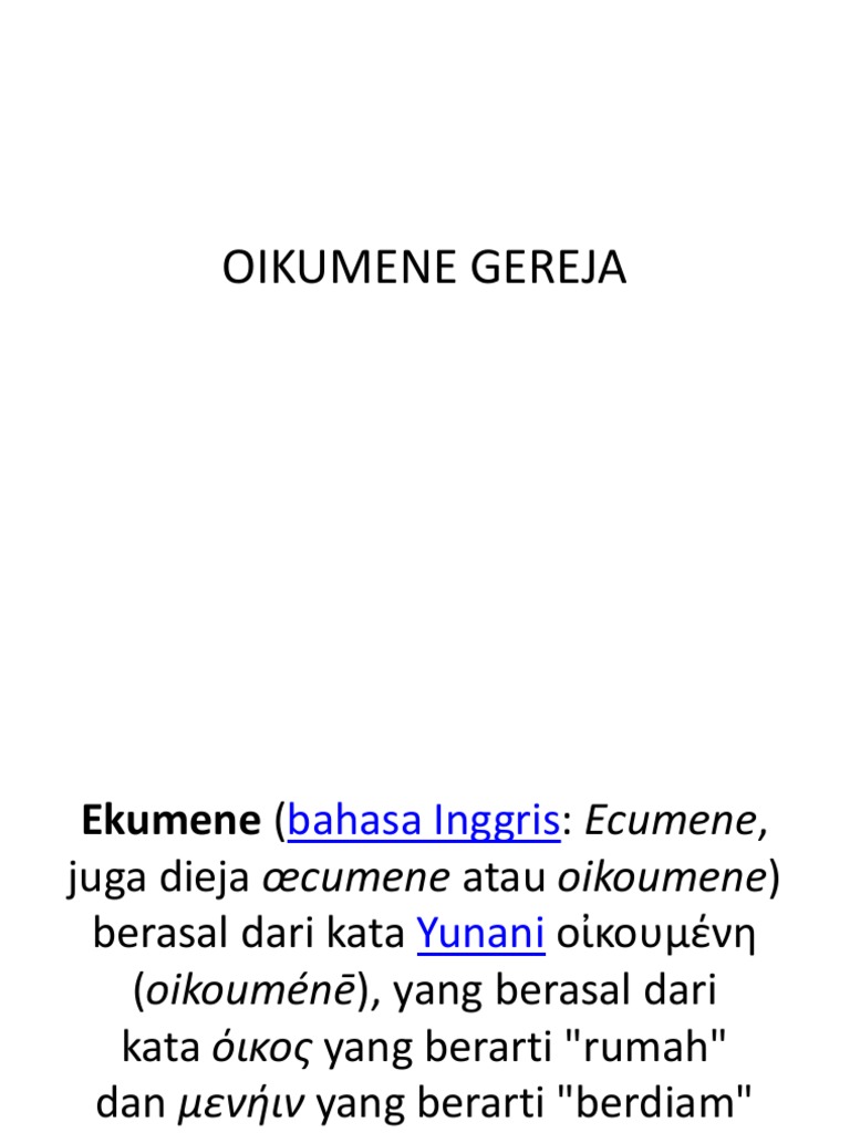 Gereja Oikumene | PDF