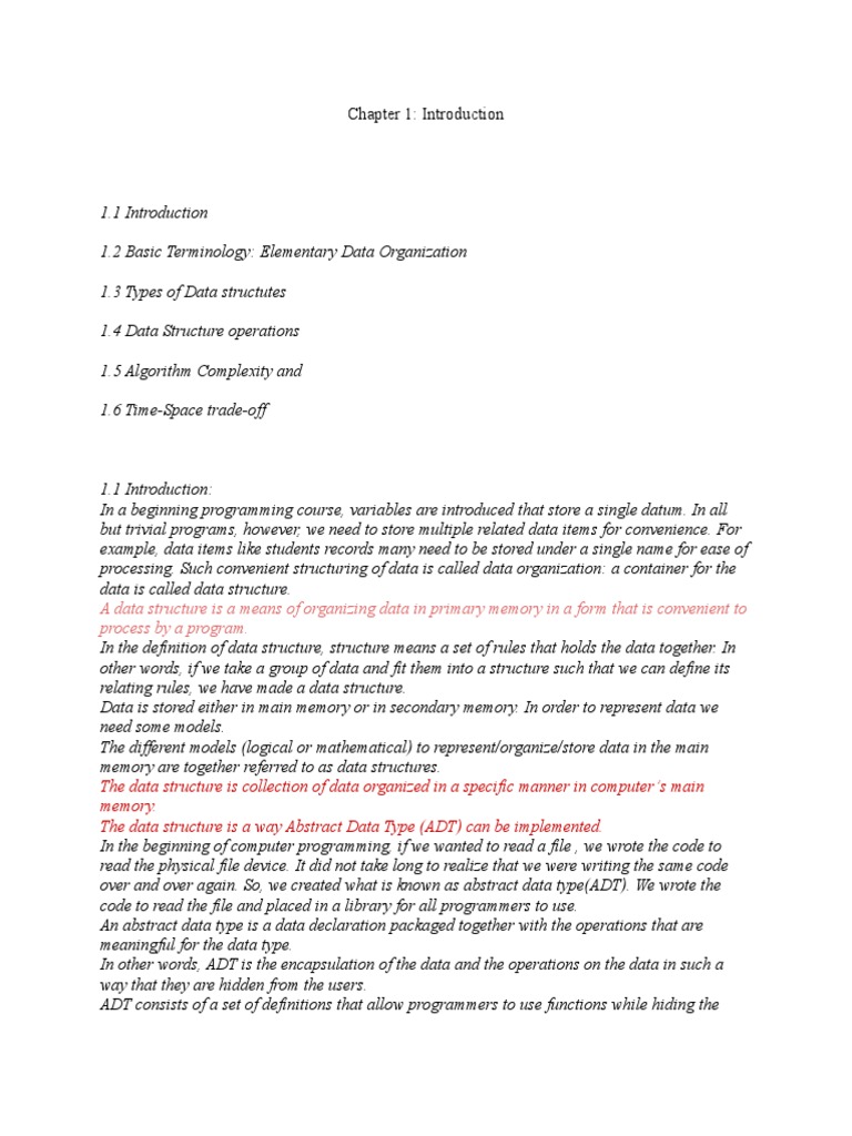 Data Structure Notes | PDF | Array Data Structure | Computer Data Storage