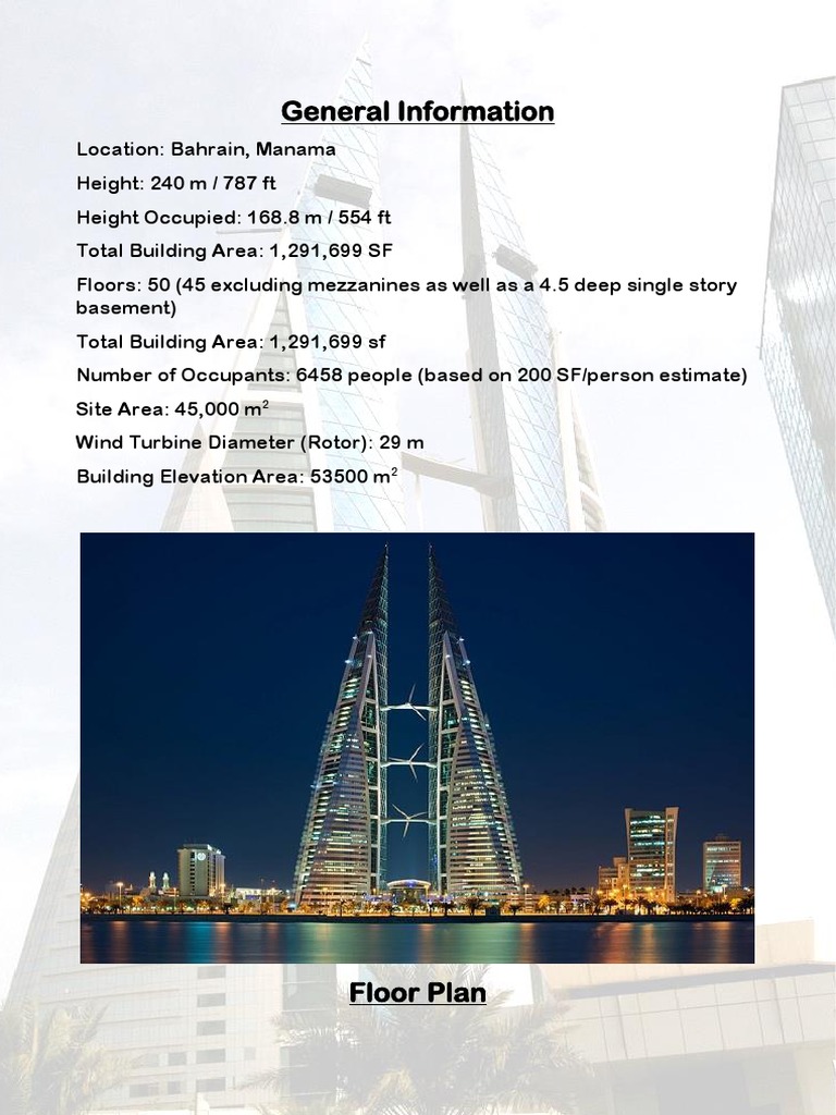 Bahrain World Trade Center Case Study | PDF | Hvac | Wind Turbine