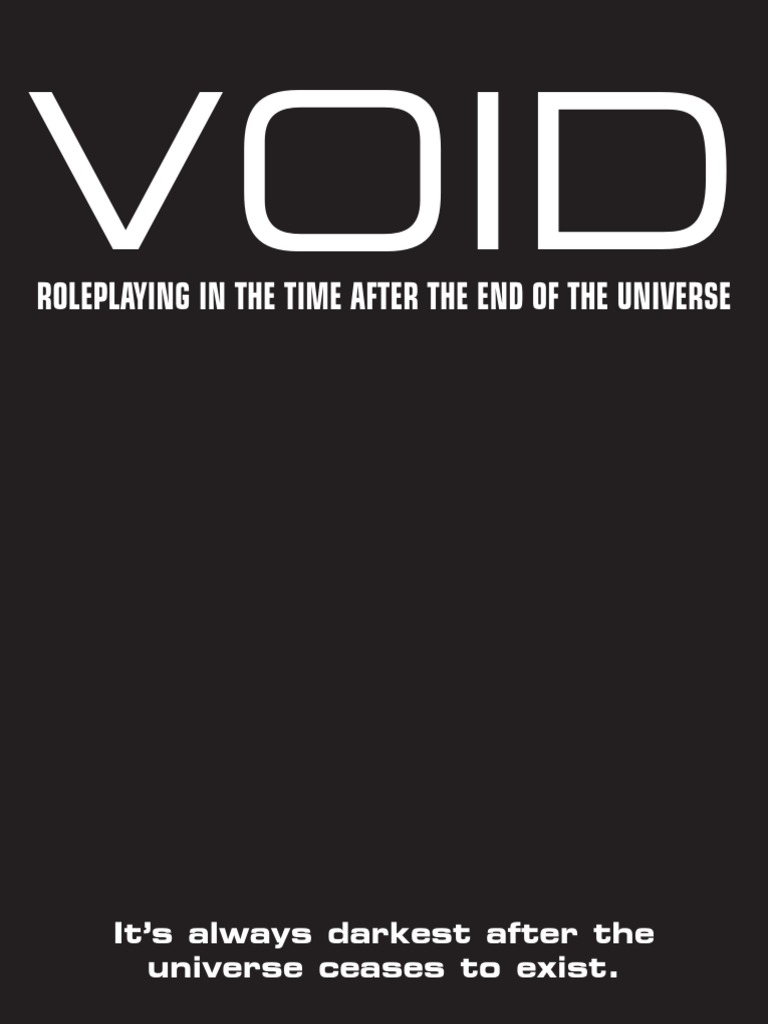 Void - Roleplaying in The Time After The End of The Universe | PDF ...