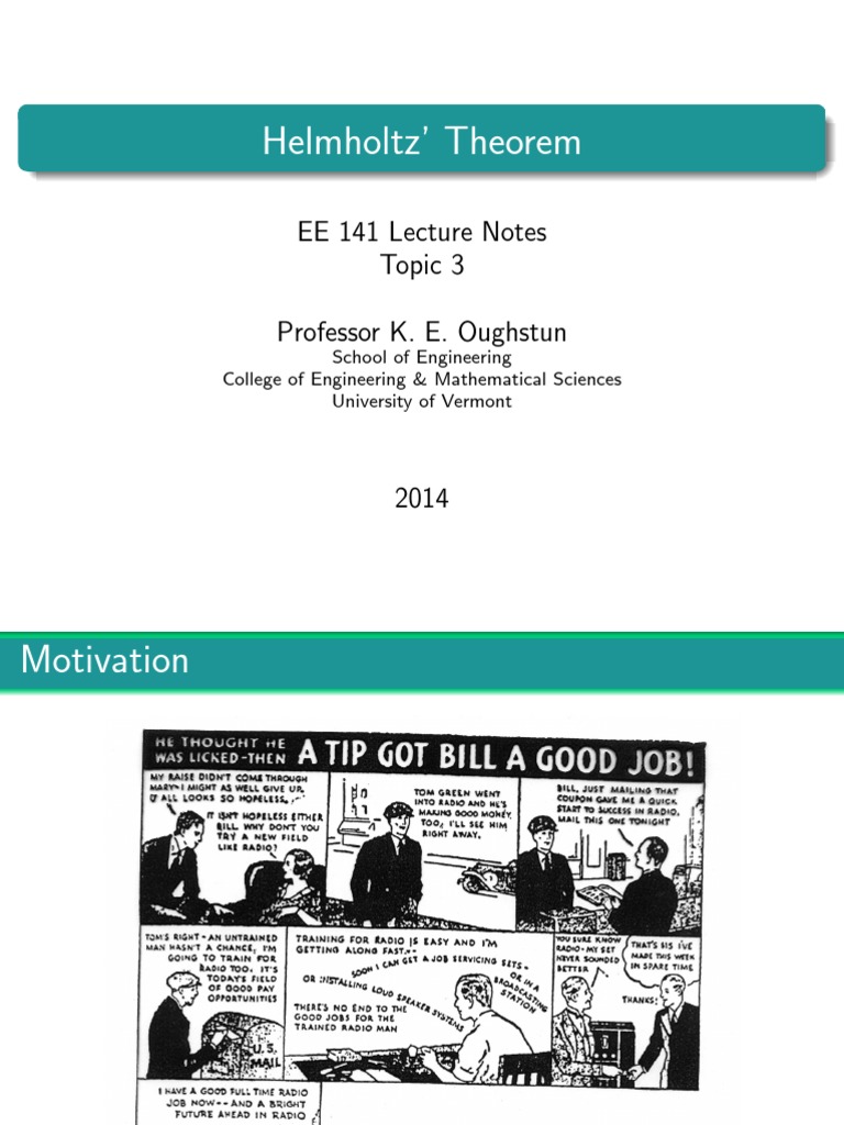 Topic - 03 - (Helmholtz' Theorem) PDF | PDF | Functions And Mappings ...