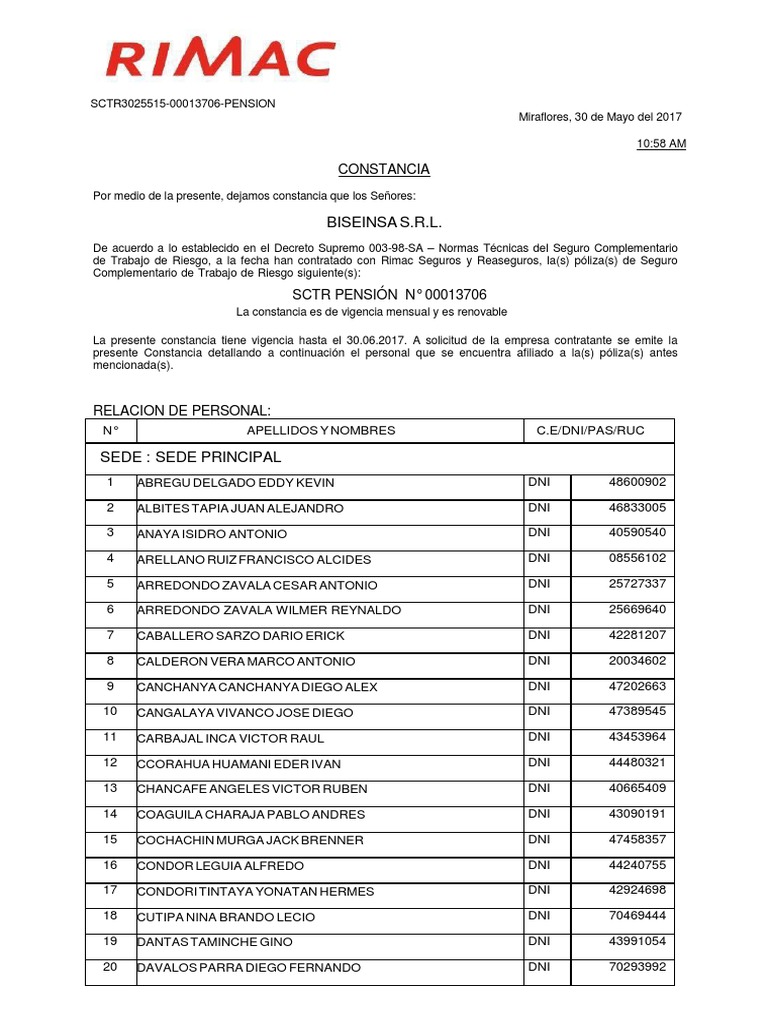 SCTR Junio Pension 3 PDF | PDF