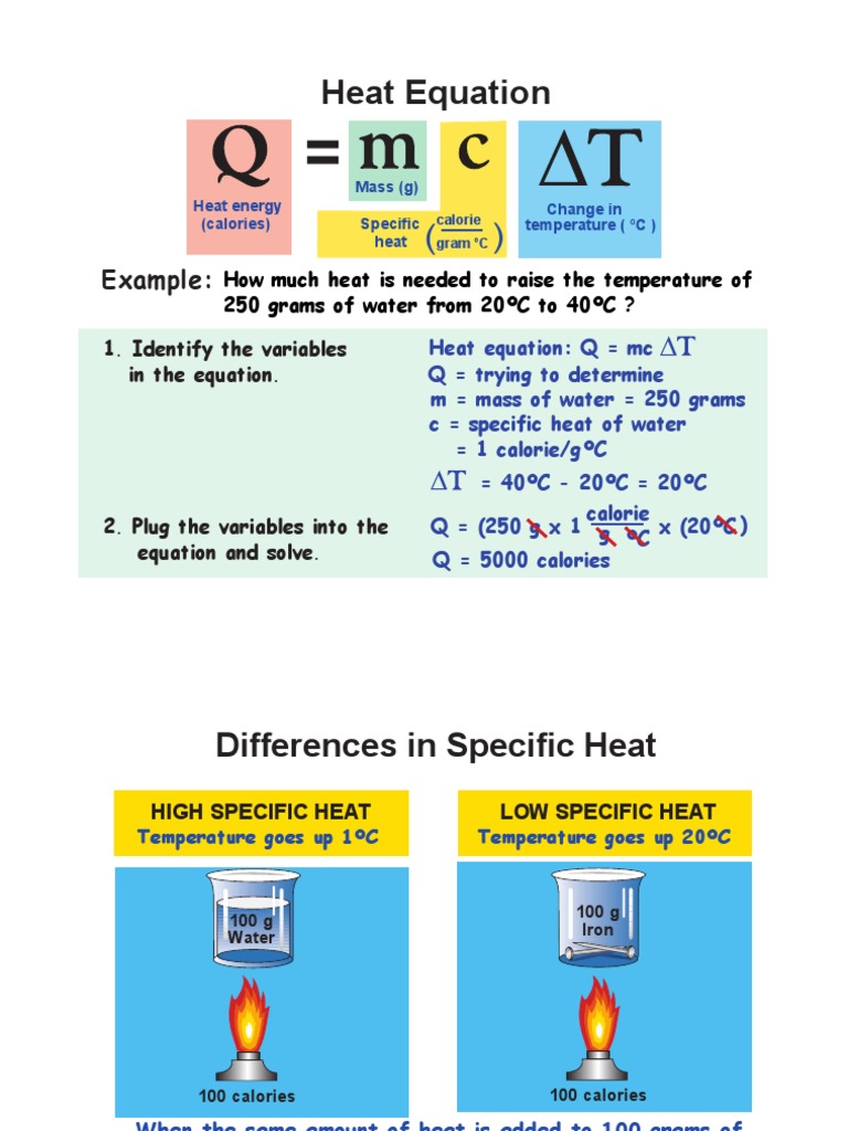 Specific Heat Equation