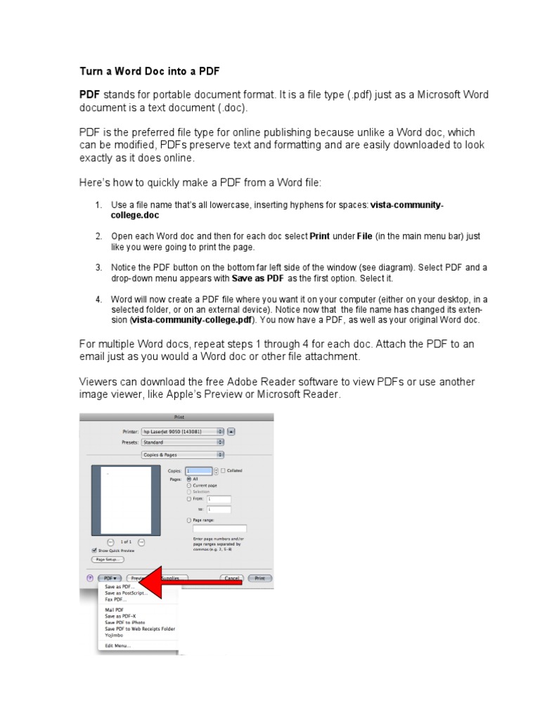 Turn A Word Doc Into A PDF PDF Stands For Portable Document Format. It ...