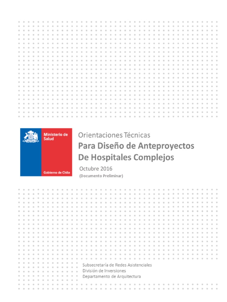 HOSP - COMPLEJOS Orient - Tec - Anteproyecto - 20 12 2016 | PDF | Hospital | Diseño